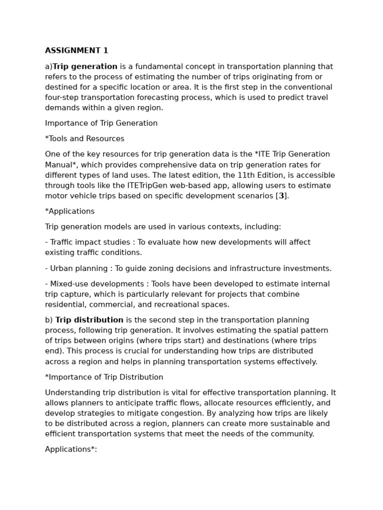 Assignment 1 | PDF | Transport | Public Transport