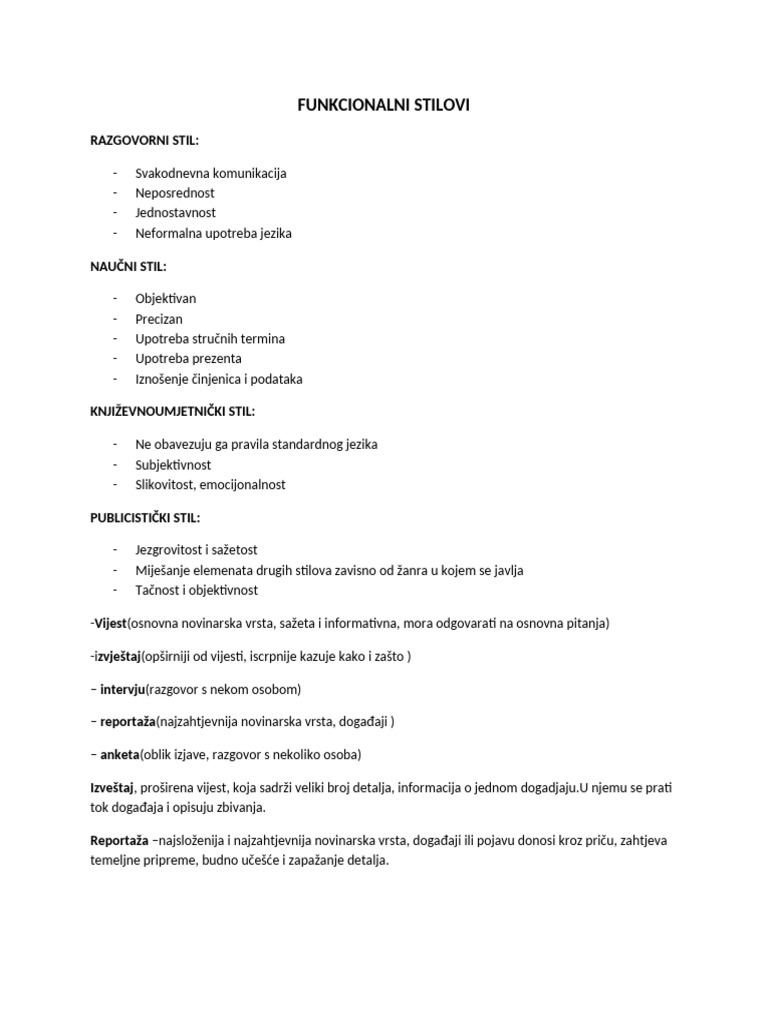 Funkcionalni Stilovi 2 | PDF
