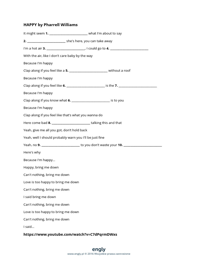 Pharrell Williams - Happy Engly | PDF