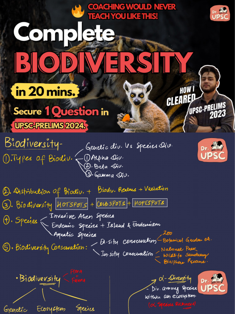 ?biodiversity in One Shot (Cheat-Sheet) | PDF | Biodiversity | Ecological Restoration