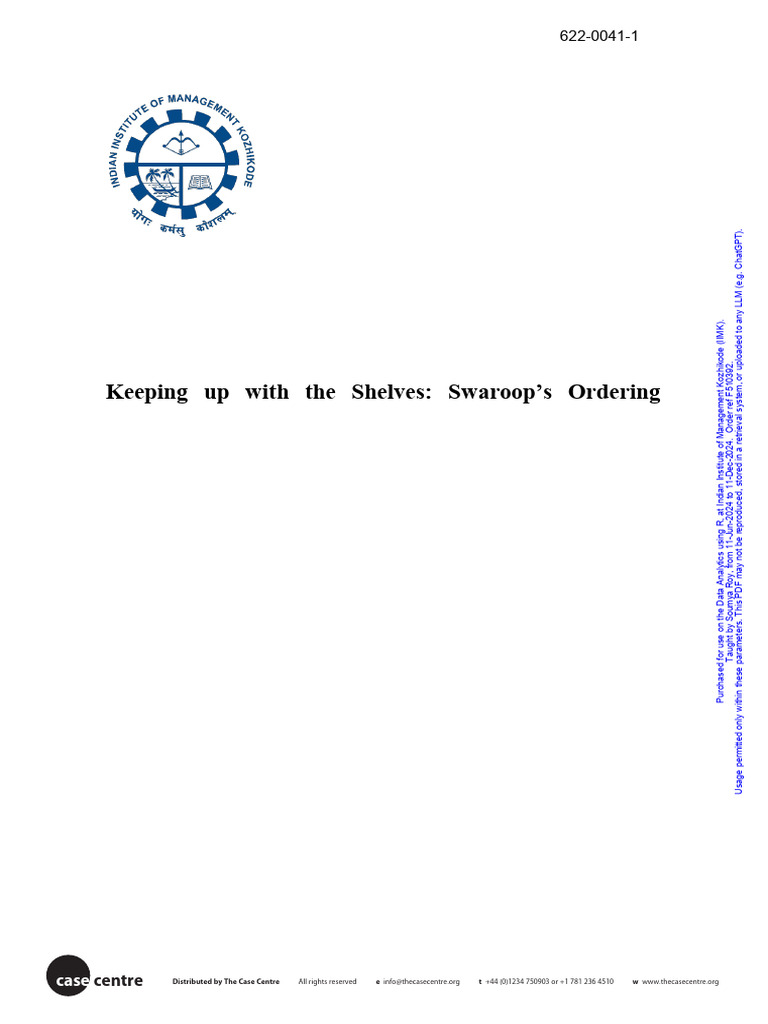 Case | PDF | Forecasting