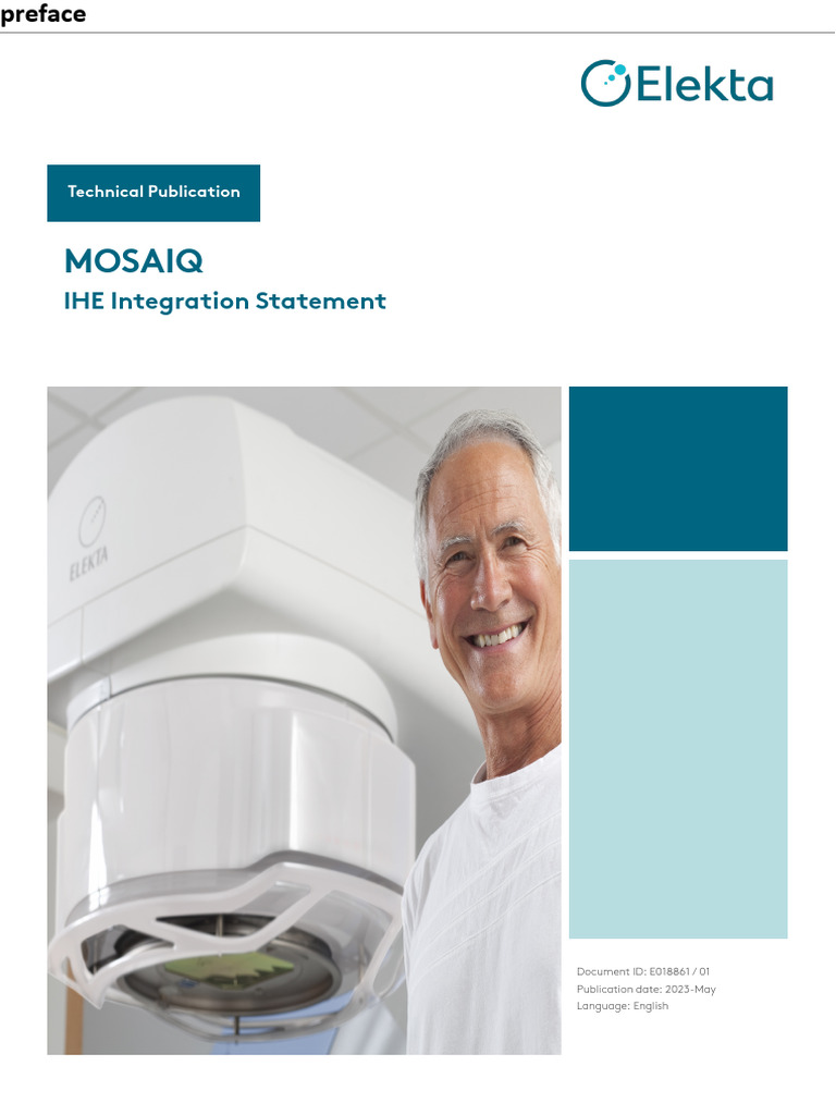 MOSAIQ IHE Integration Statement | PDF | Radiation Therapy | Medicine