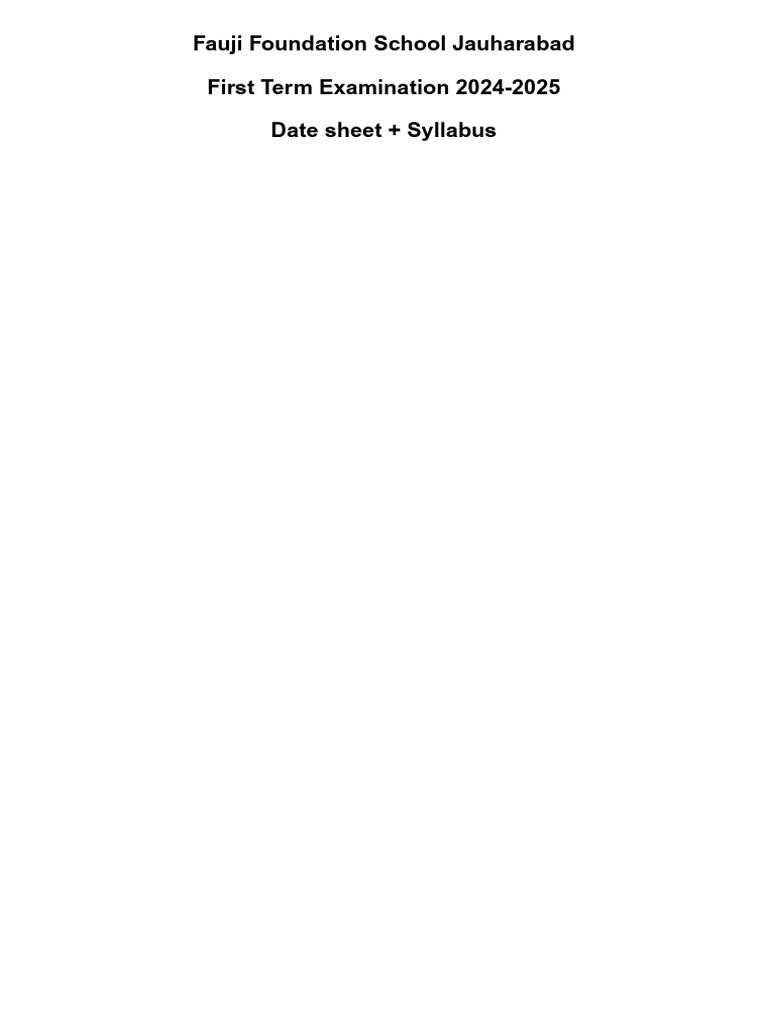 Class 10 Datesheet First Term 2024 Docx 20241022 094935 0000 Pdf