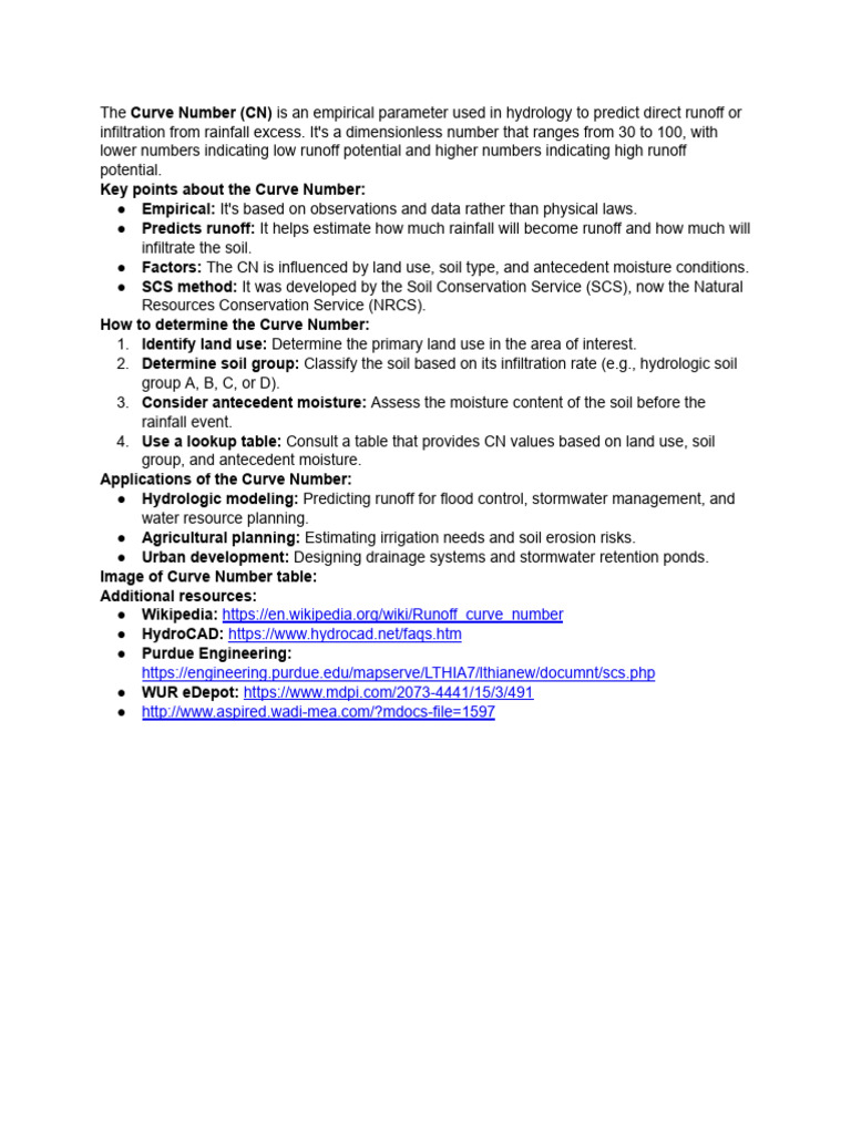 What Is Curve Number | PDF