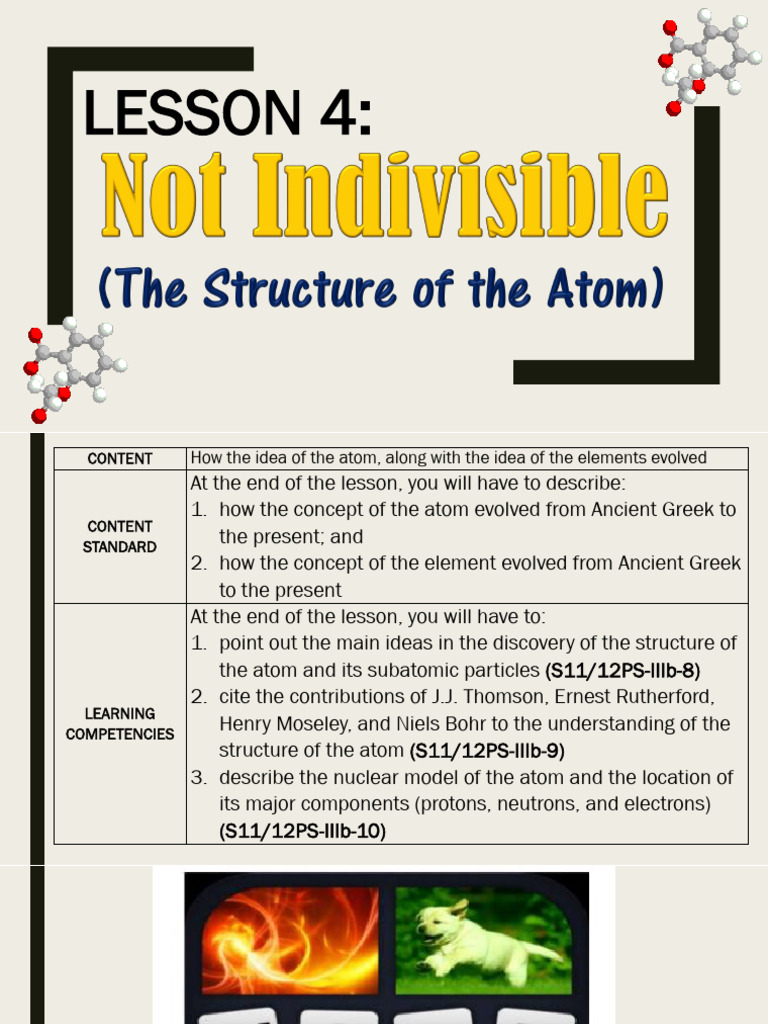 1729438591-Lesson 4 Not Indivisible The Structure of The Atom | PDF ...