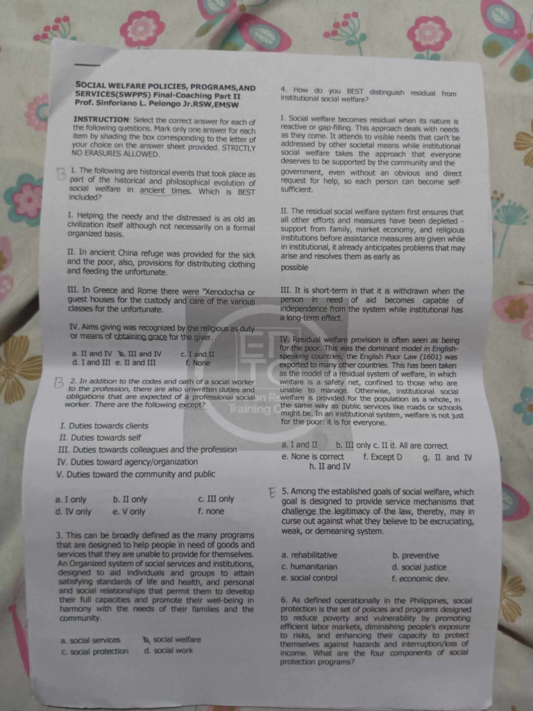 SWPP Echelon Final Coaching | PDF