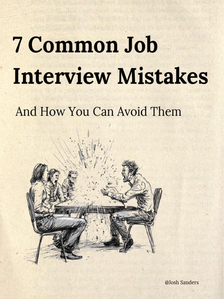 7 Common Job Interview Mistakes & How You Can Avoid Them | PDF