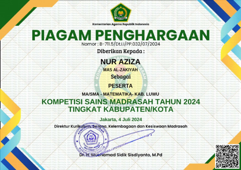 Piagam Nur Aziza | PDF