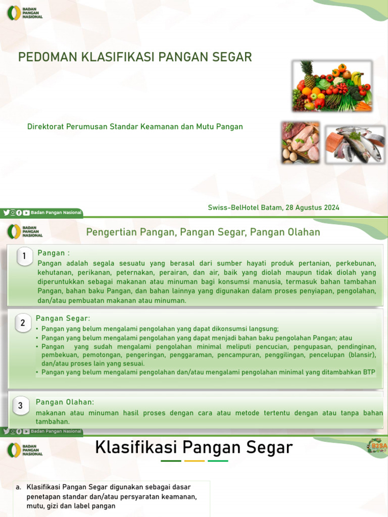 Pedoman Klasifikasi Pangan Segar | PDF | Kesehatan Holistik