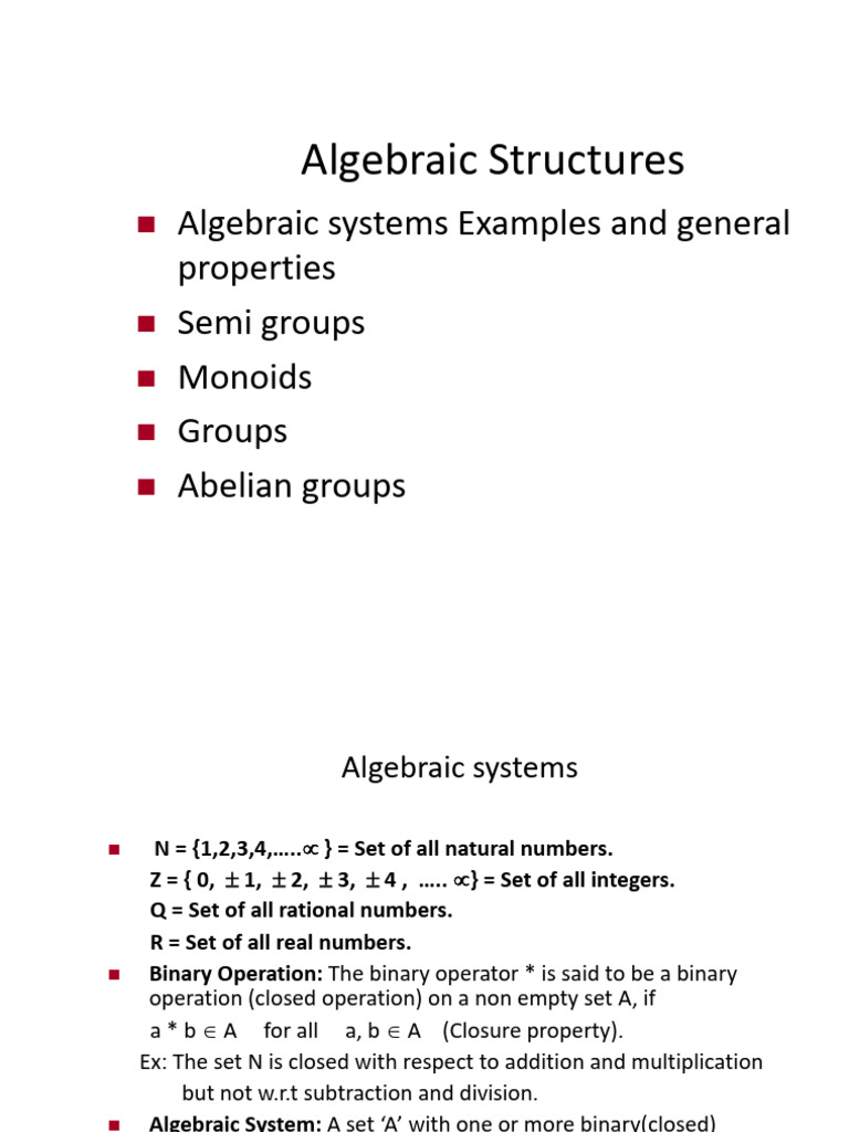 DM-Algebraic Structures - 1 | PDF | Group (Mathematics) | Group Theory