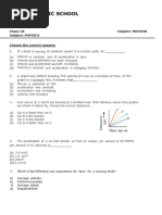 Motion in One Dimension Worksheet 1 | PDF | Acceleration | Velocity