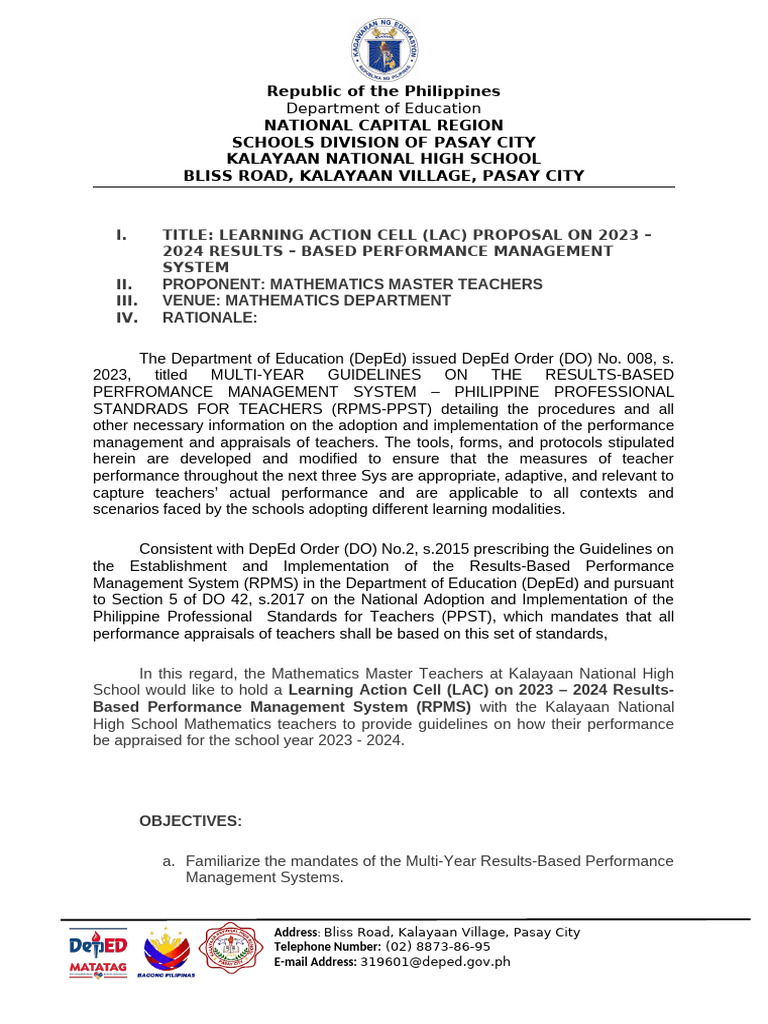 LAC-Classroom-RPMS-APRIL-26-2024 (1) | PDF