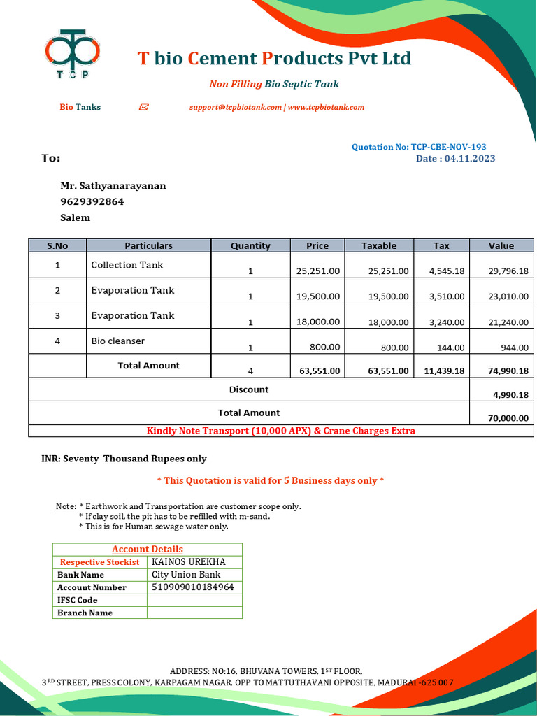193_TCP-CBE- SA-NOV-193 - Kainos nw CUB | PDF | Private Law