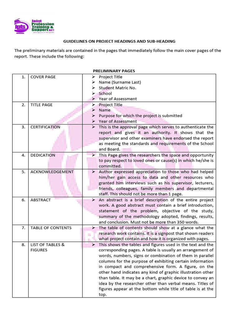 Jpts Project Guidlines Pdf Hypothesis Validity Statistics