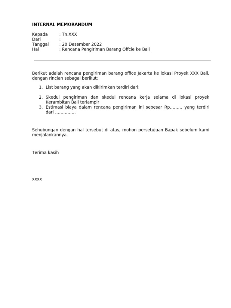 Internal Memorandum - Template | PDF