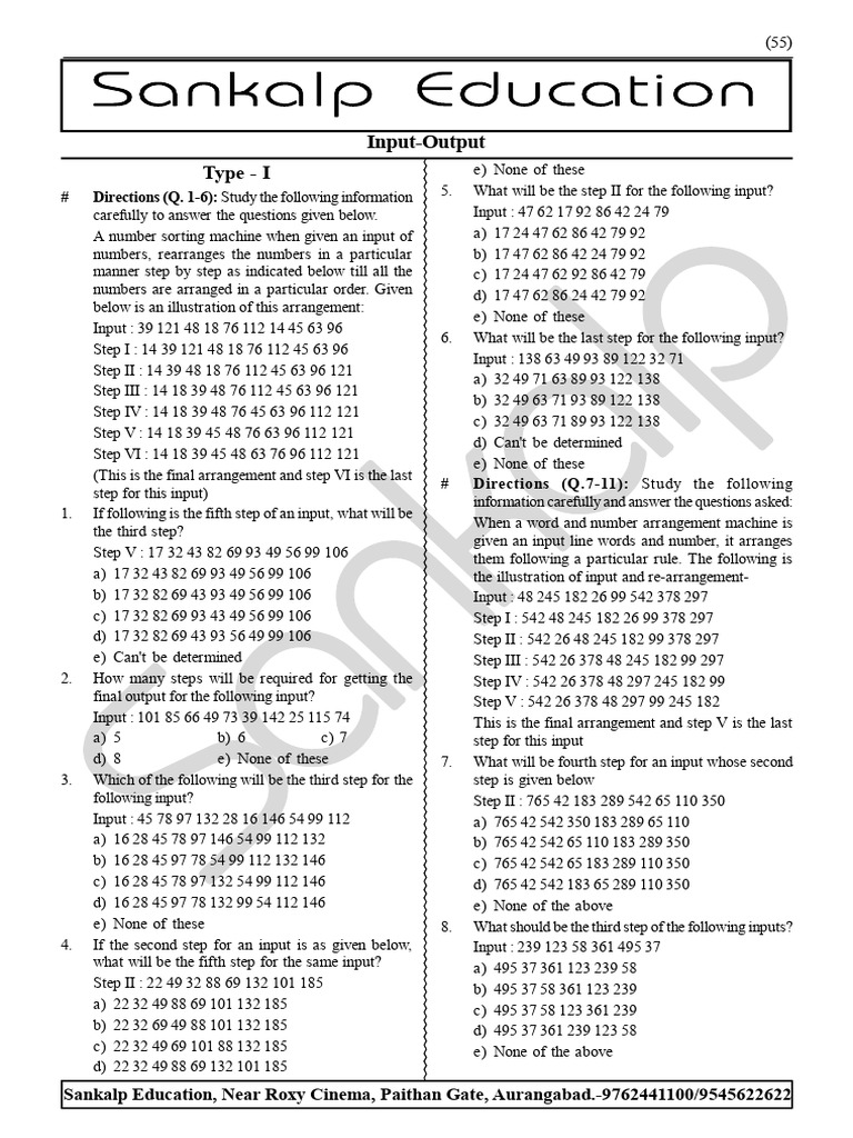Input Output Sankalp | PDF | Teaching Methods & Materials