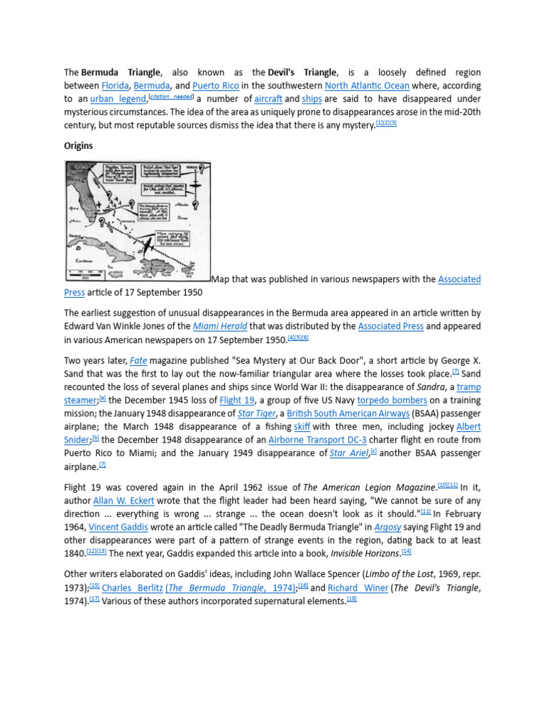 Bermuda Triangle Devil's Triangle: Miami Herald | PDF | Aviation