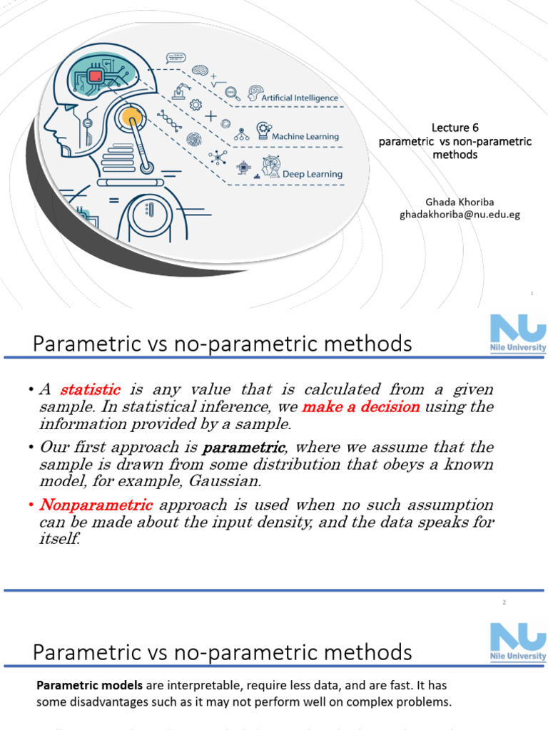Lec6 Parametricvsnonparametric | PDF | Machine Learning | Applied ...