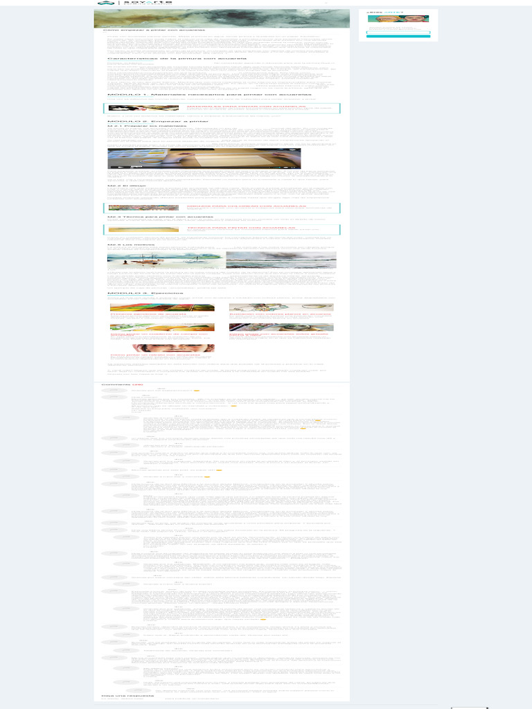 Cómo Empezar A Pintar Con Acuarelas - SoyArte | PDF | Pinturas | Pintura con acuarelas