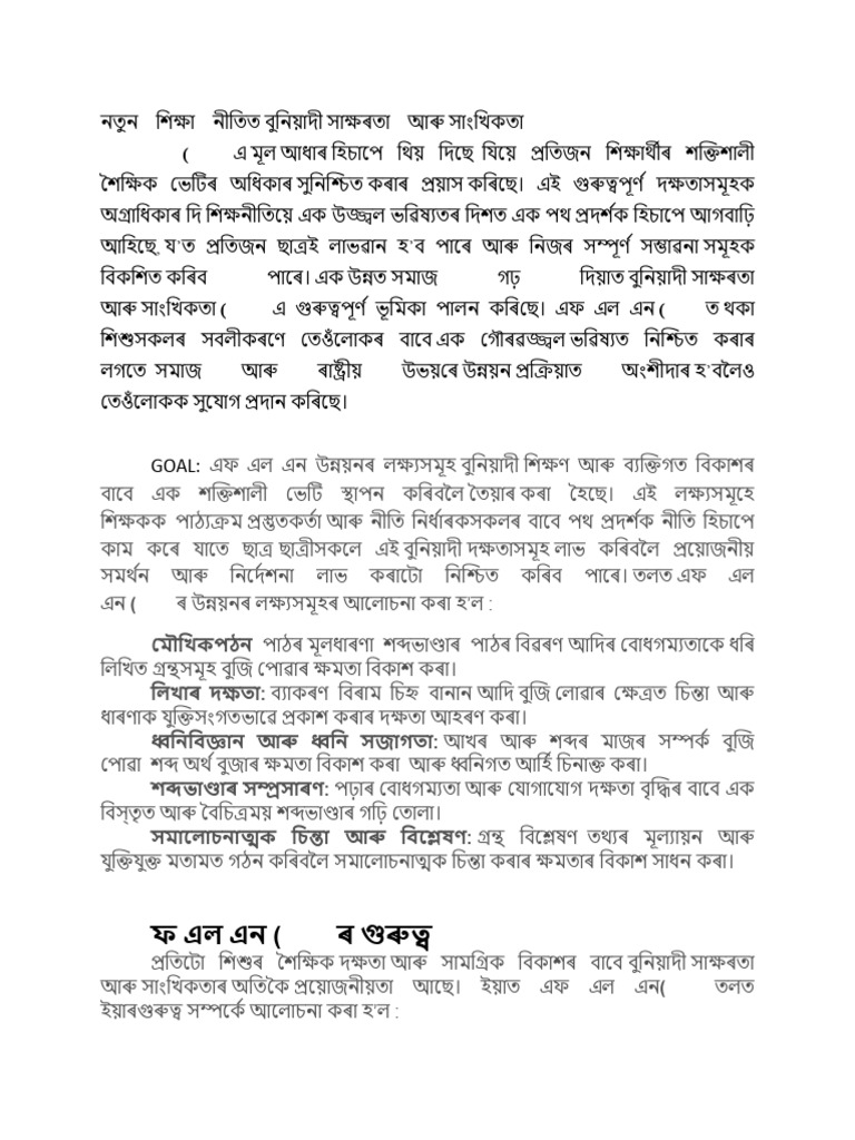 Foundational Literacy And Numeracy Pdf