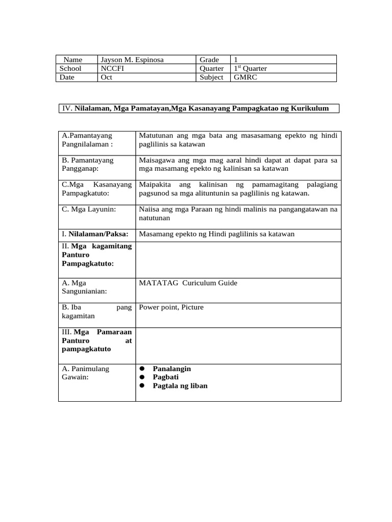 Teacher Jayson Fukkel | PDF