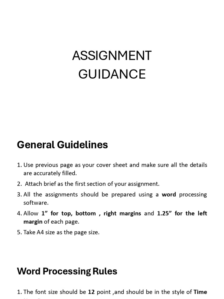Assignment Guidance Mark-Up | PDF