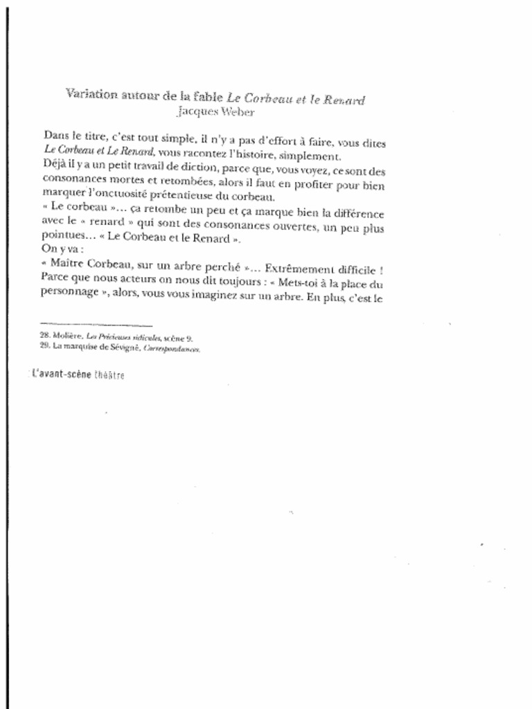 Le Corbeau Et Le Renard Grand | PDF