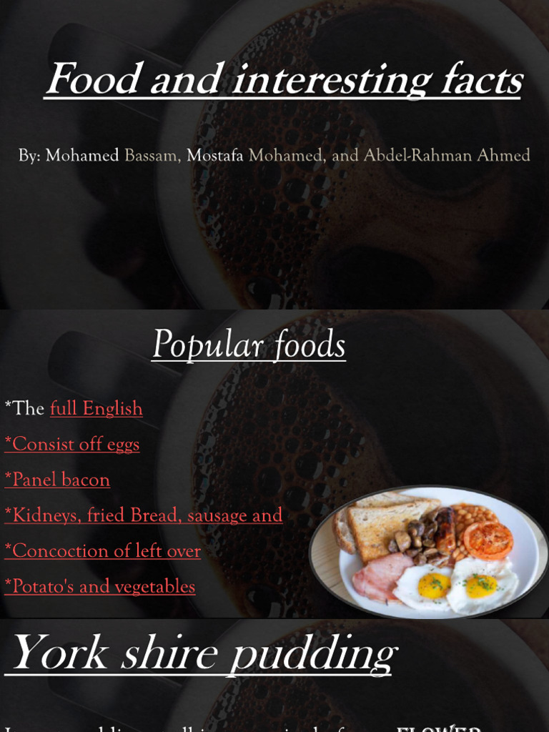Food and Interesting Facts | PDF