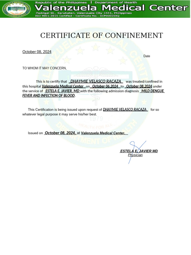 Shayne Cert Confinement (2) | PDF