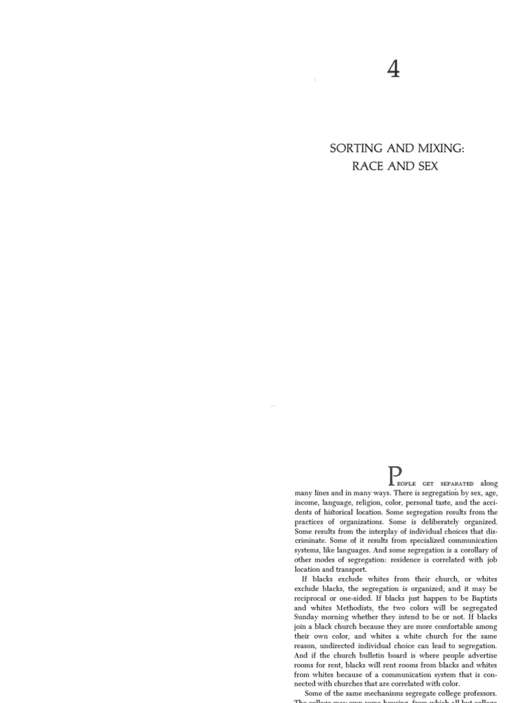 Schelling (1978) Segregation and Preferences | PDF | Racial Segregation ...
