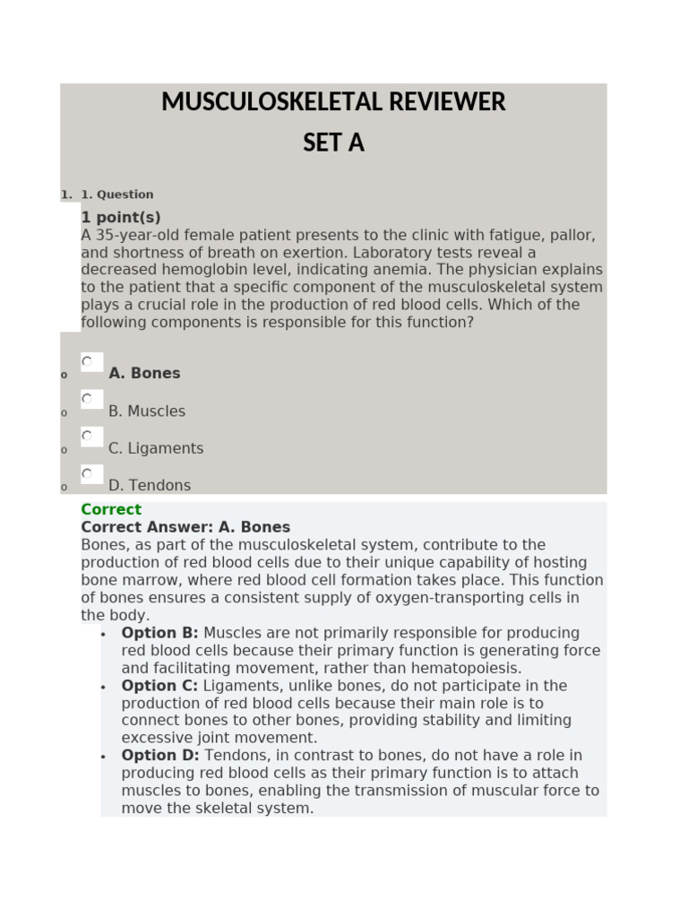Musculoskeletal System Overview | PDF | Osteoporosis | Human ...