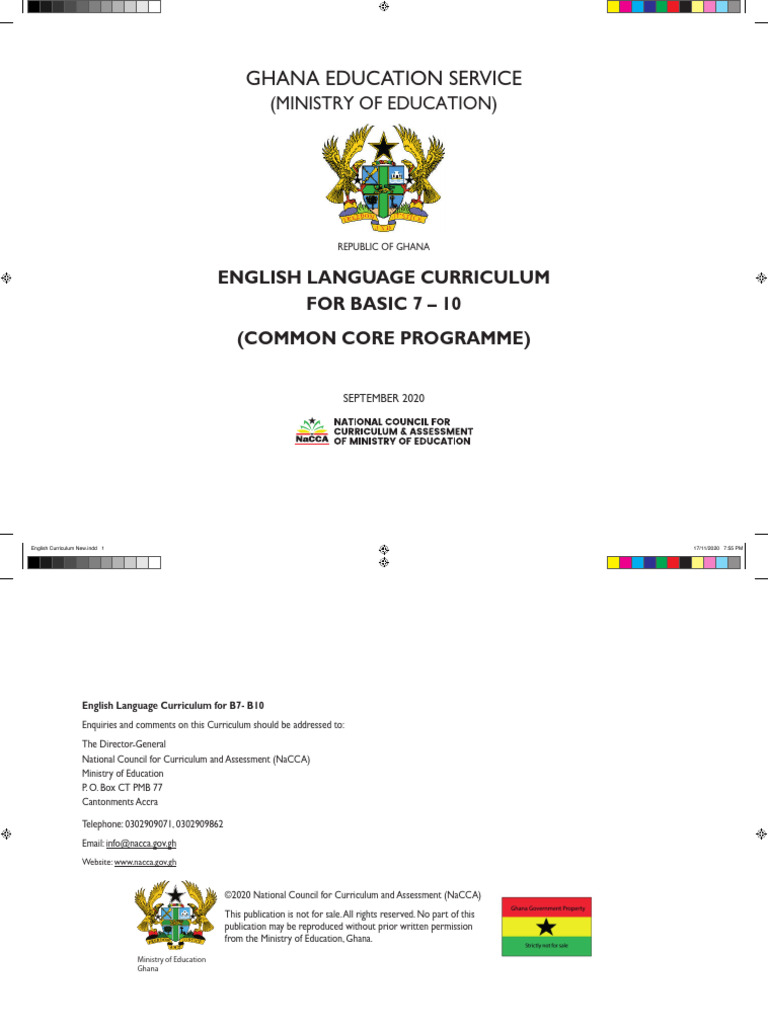 English Ccp Curriculum New | PDF | Learning | Curriculum