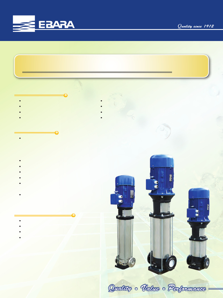 Ebara Vertical Pump | PDF