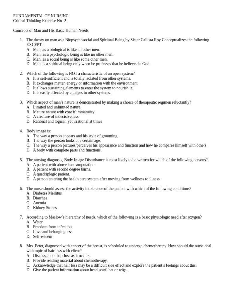 Concepts of Man and His Basic Human Needs | PDF | Medical Specialties ...