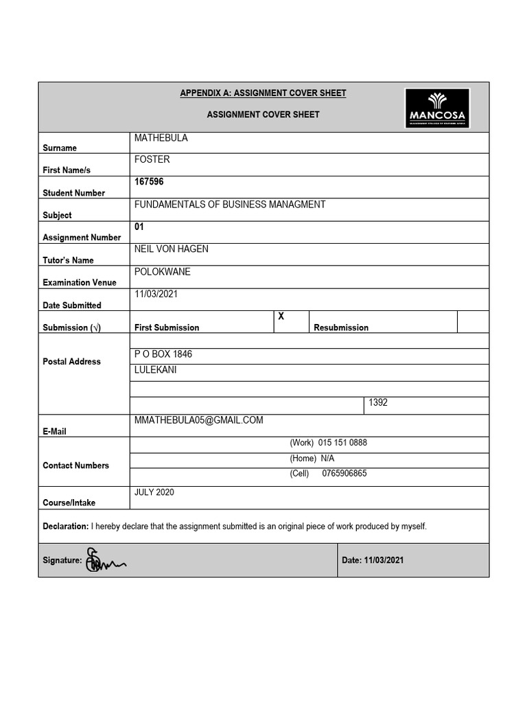Fundamentals To Businness Management Short Essay | PDF | Skill | Procedural Knowledge