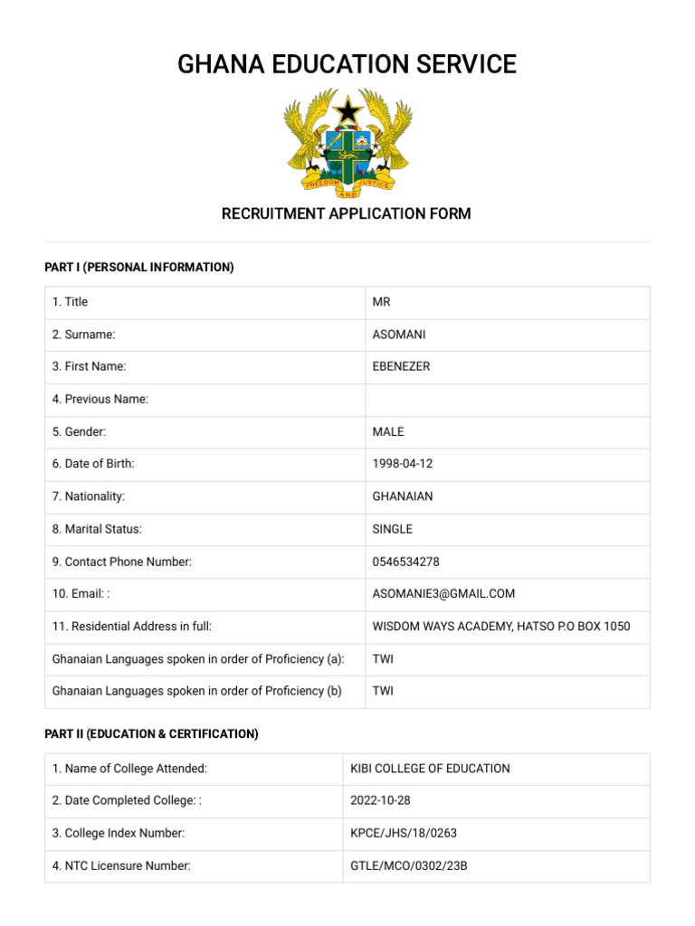 Ges Posting Forms | PDF