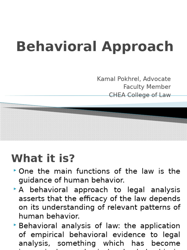 Behavioral Approach to Legal Analysis | PDF | Rationality | Heuristic