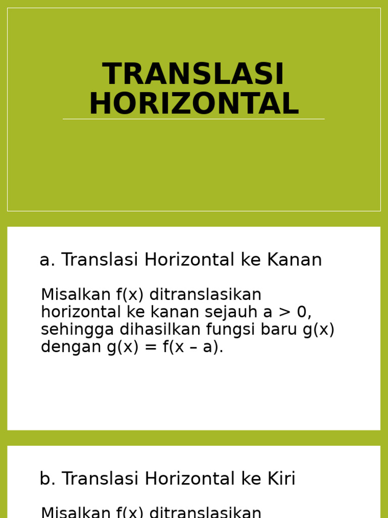 Translasi Horizontal | PDF