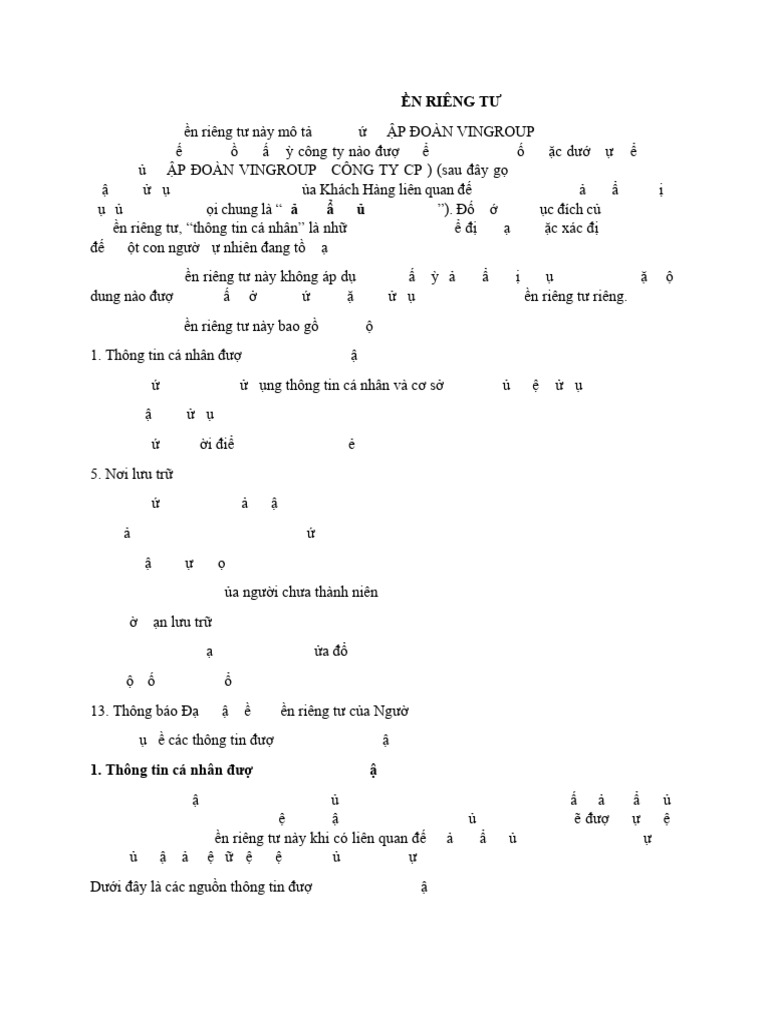 Chinh Sach Quyen Rieng Tu | PDF