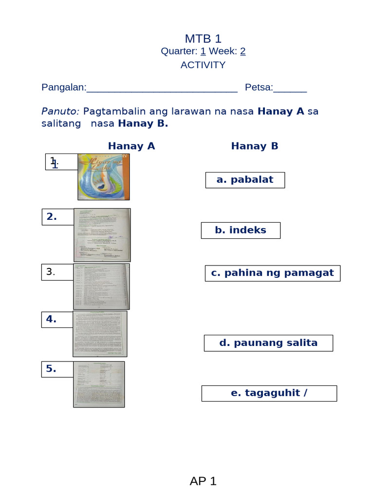 Q1-W2-Activity Sheets | PDF