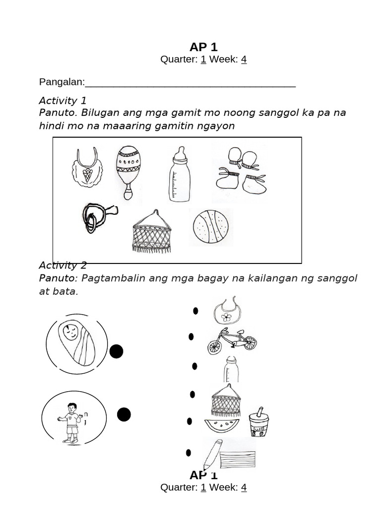 Q1-W4 Activity Sheets | PDF