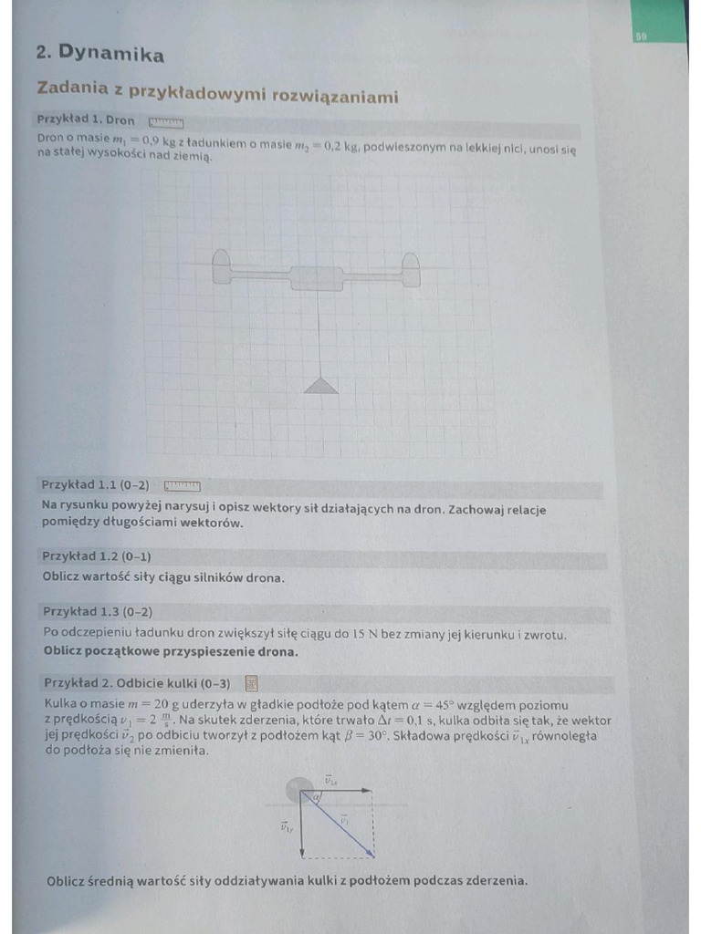 Dynamika - Zadania | PDF