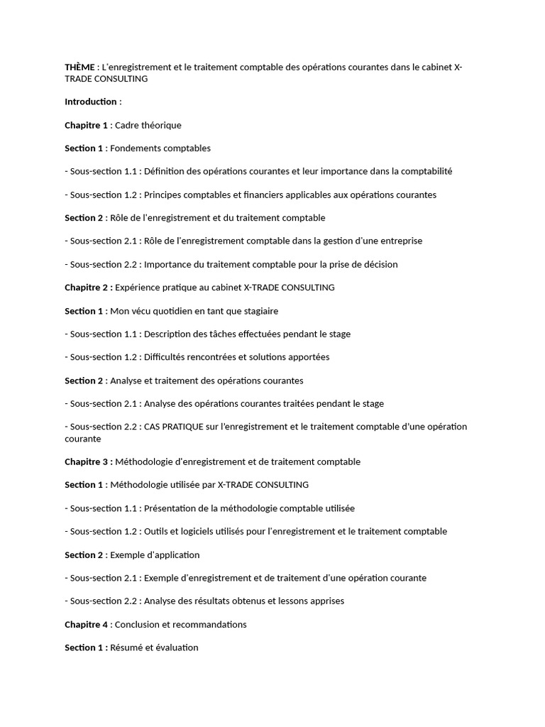 Traitement comptable des opérations courantes | PDF | Comptabilité ...