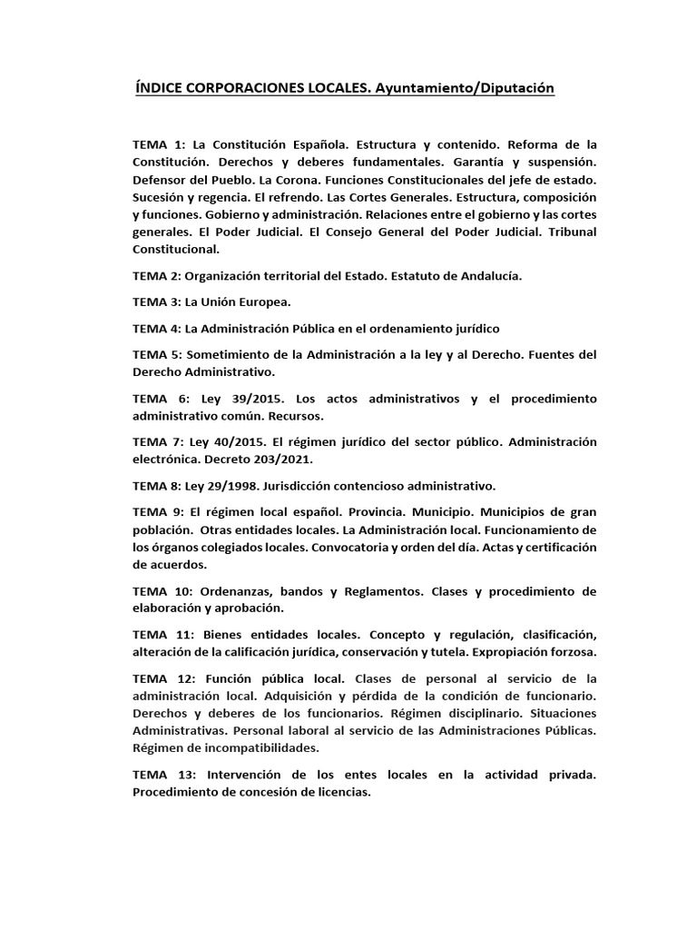 INDICE CORPORACIONES LOCALES Actualizado 2021-2022 | PDF | Gobierno ...