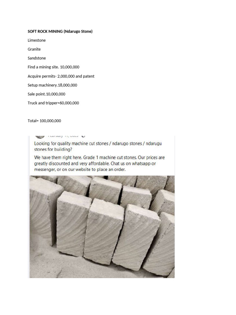 SOFT ROCK MINING | PDF | Limestone | Rock (Geology)