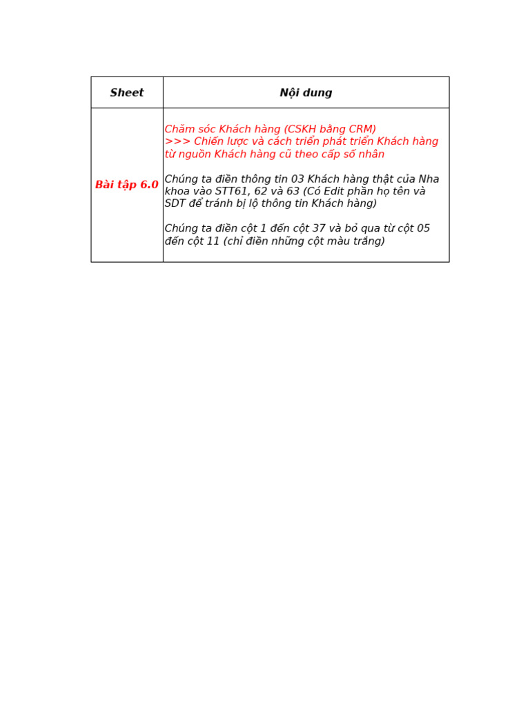 Bai Tap 6. Danh Sach Khach Hang CRM, Ver3.0 - Send | PDF