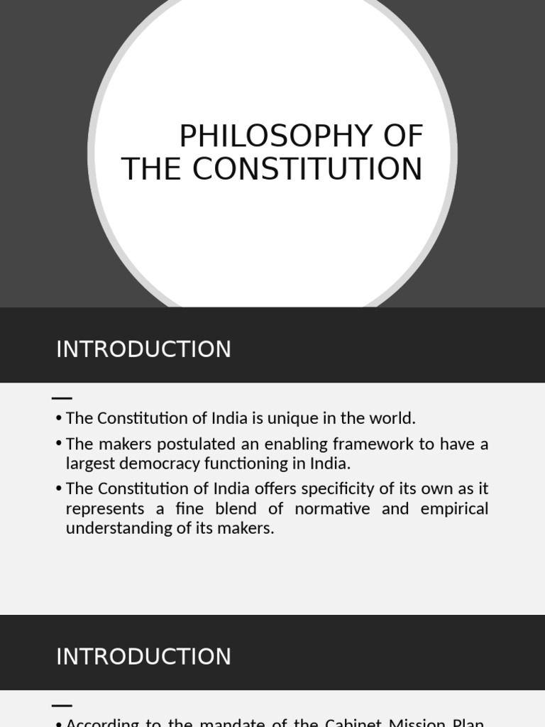 Philosophy of The Constitution | PDF | Government | Political Science