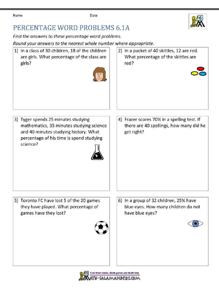 6th-Grade-Percentage-Word-Problems-6-1a.gif 1,000×1,294 Pixels | PDF