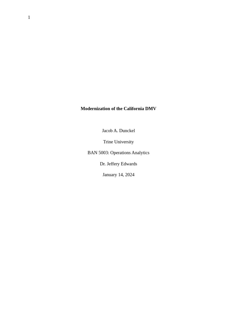 DMV Case Study Week 1 | PDF | Department Of Motor Vehicles | Traffic Ticket