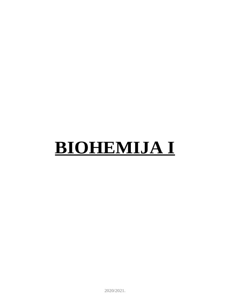 BIOHEMIJA | PDF